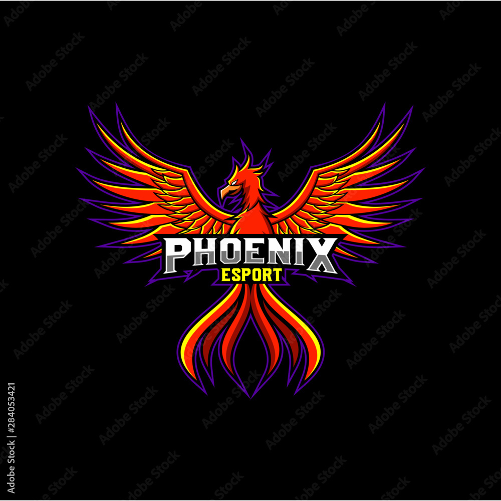 Phoenix vector, phoenix gaming emblem Stock Vector | Adobe Stock
