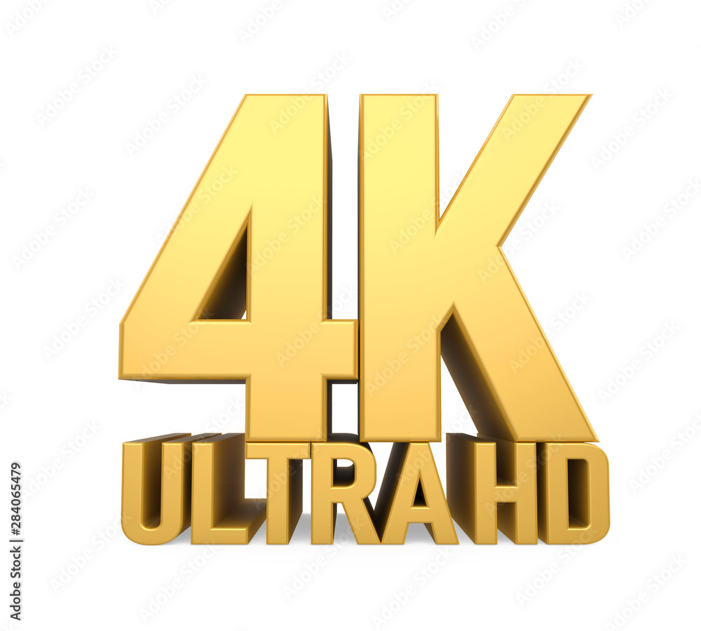4K Ultra HD Sign Isolated Stock Illustration | Adobe Stock
