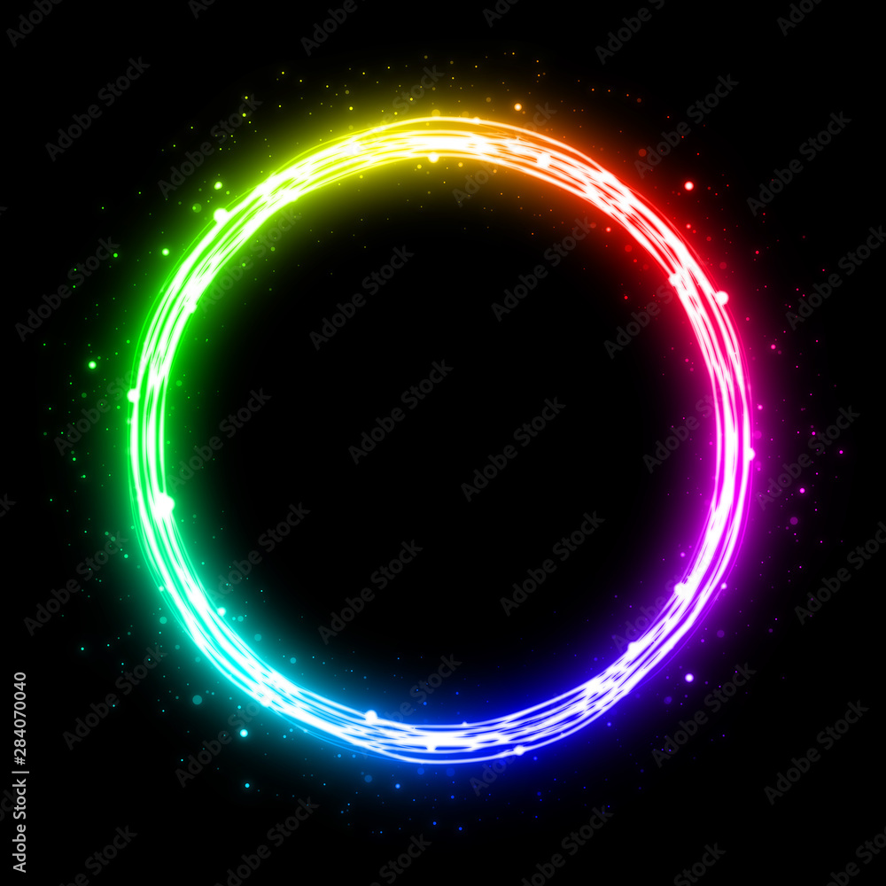 Rainbow circle (line) Stock Illustration | Adobe Stock