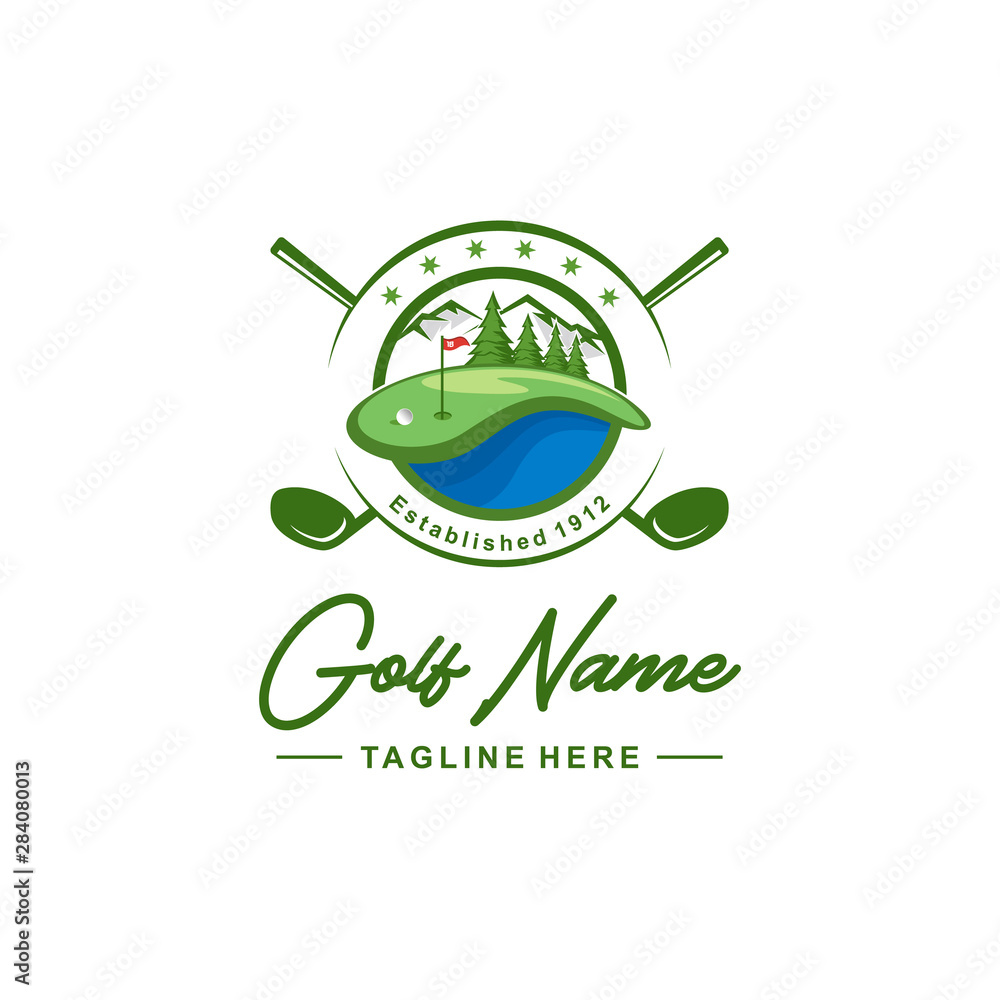 Golf club logo design inspiration Stock Vector | Adobe Stock