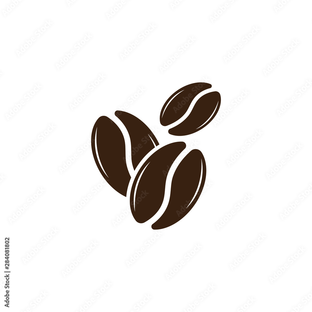 vector coffee beans template vector icon illustration design Stock ...