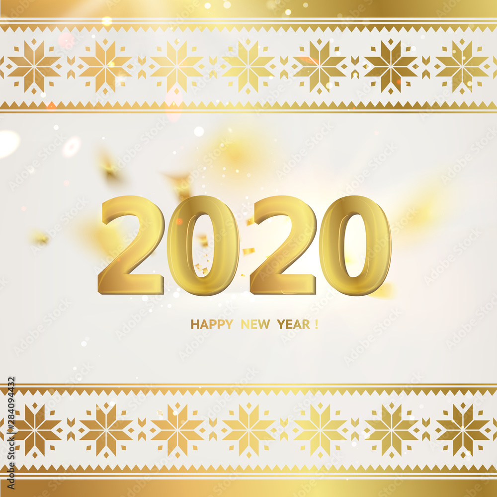 2020 year calendar design template. Holiday label with numbers over ...