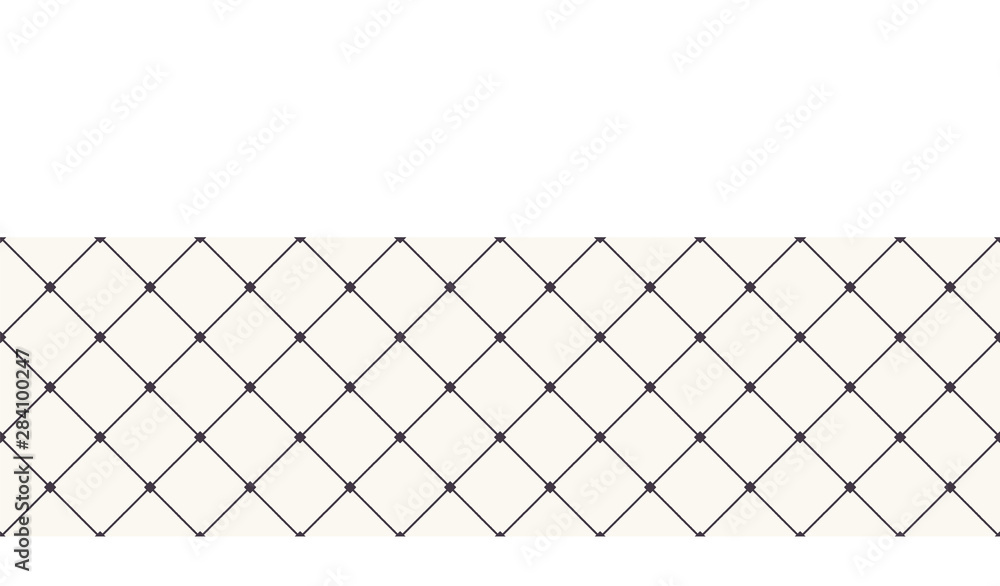 Seamless border pattern hand drawn trellis background. Geometric ...