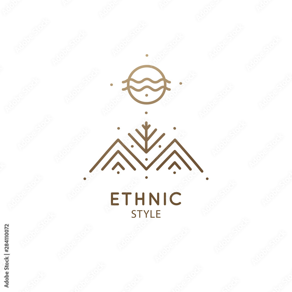 Abstract sacred symbol of mountain, pyramides logo Stock Vector | Adobe ...
