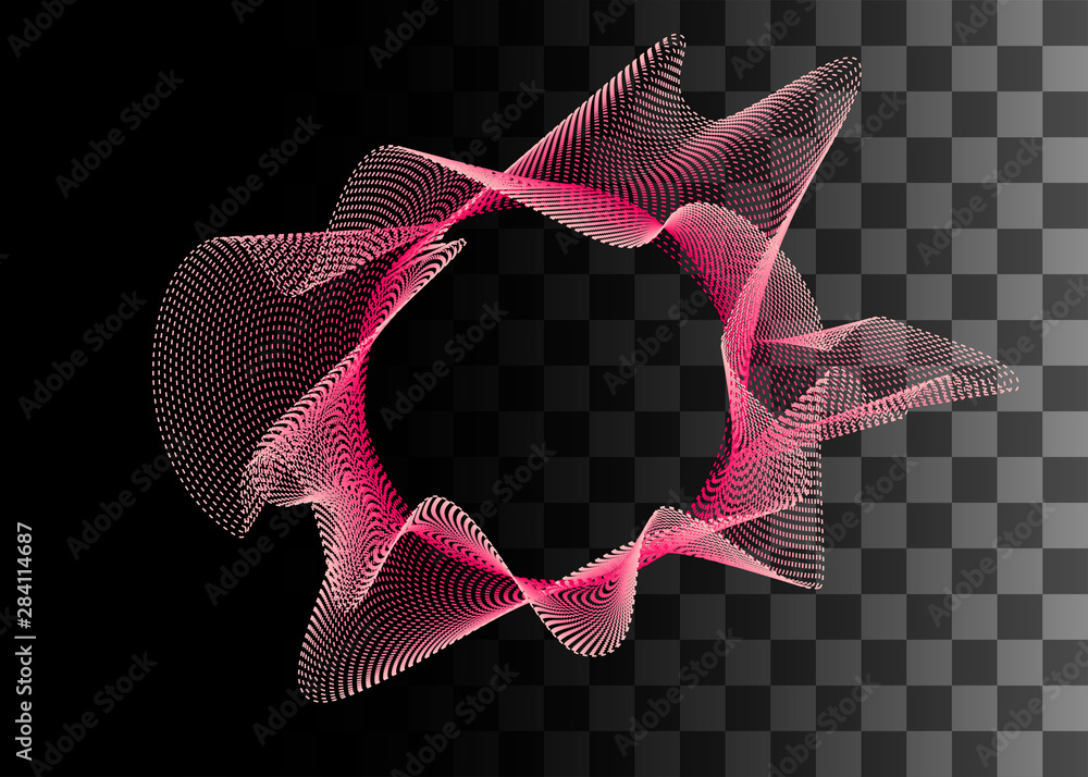 Abstract design element pink color effect vector illustration on ...