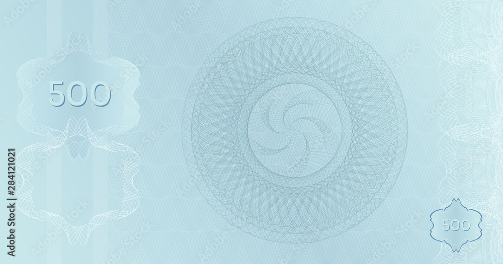 Vetor do Stock: Silver Banknote 500 template with guilloche pattern ...