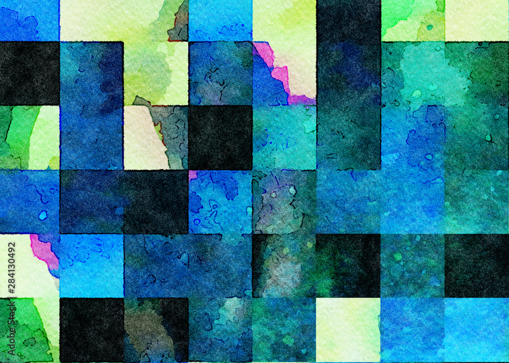 Abstract design pattern for decor textile and fabric, contemporary art ...