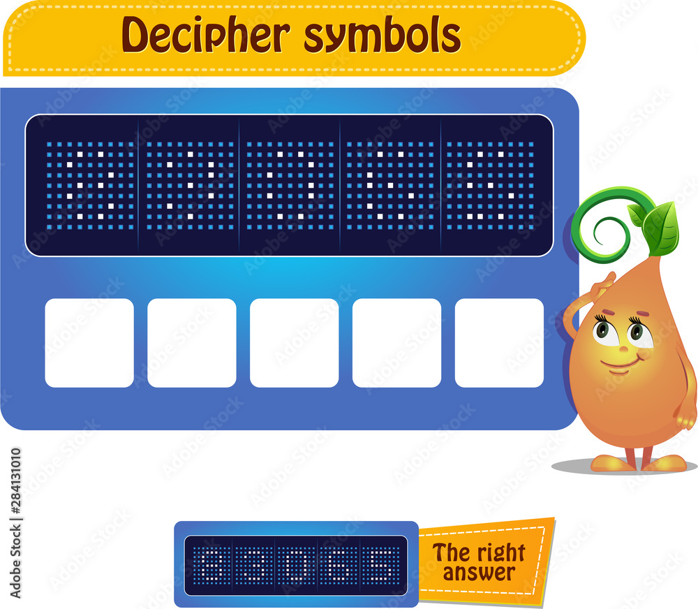 iq decipher symbols Visual Game Stock Illustration | Adobe Stock
