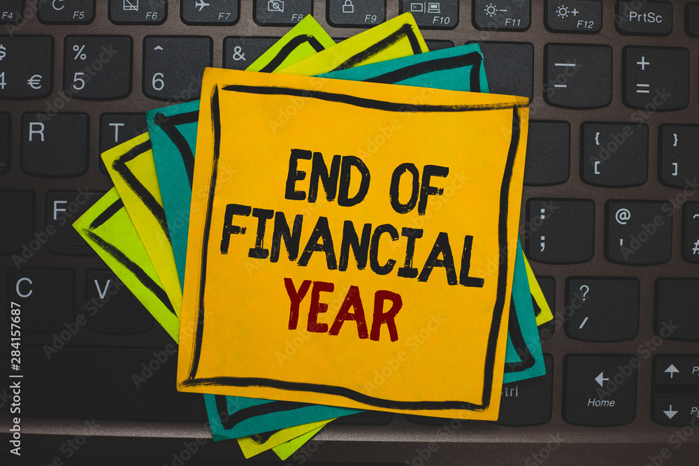 Word writing text End Of Financial Year. Business concept for Revise ...