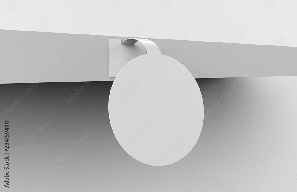 Blank White Advertising PVC shelf wobbler plastic shelf dangler for ...