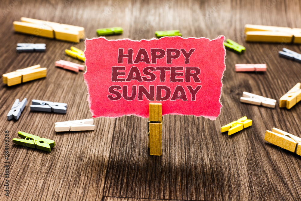 Conceptual hand writing showing Happy Easter Sunday. Business photo ...