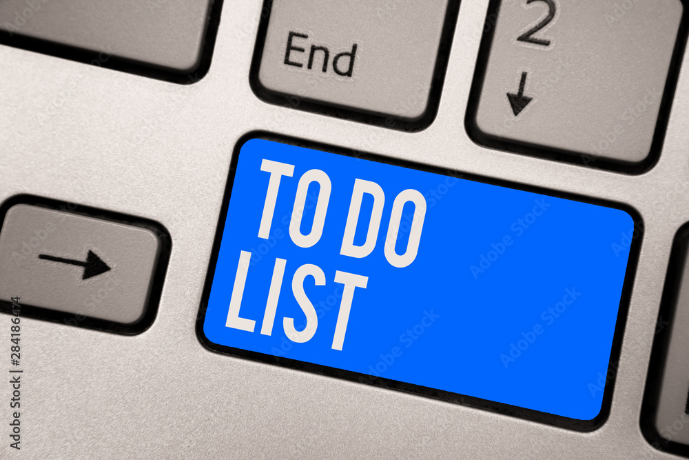 Foto de Text sign showing To Do List. Conceptual photo A structure that ...