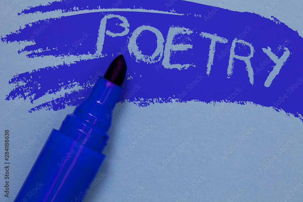 Writing note showing Poetry. Business photo showcasing Literary work ...