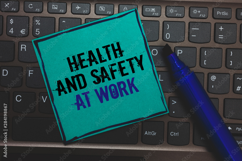 Text sign showing Health And Safety At Work. Conceptual photo Secure ...