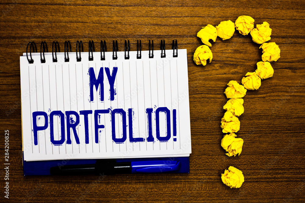 Handwriting text writing My Portfolio Motivational Call. Concept ...