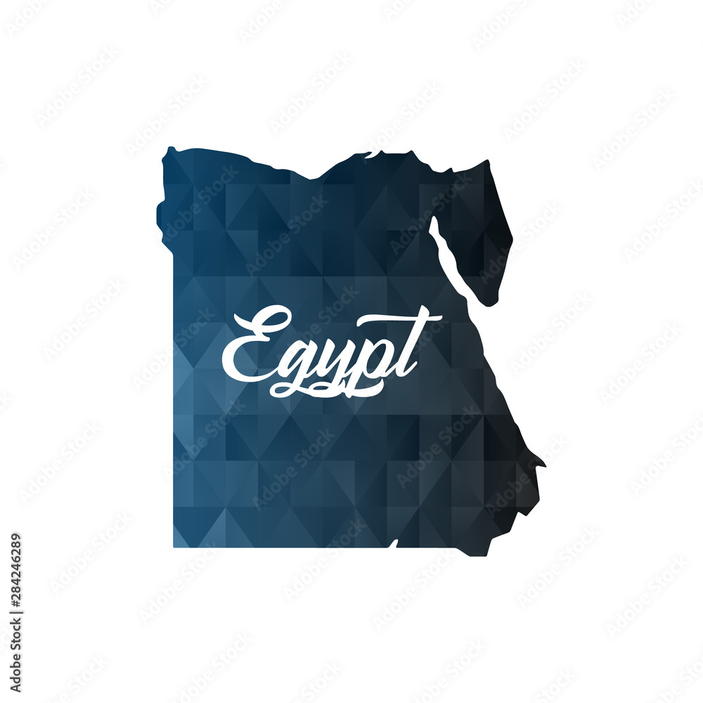 Map of Egypt. Geometric polygon map Stock Vector | Adobe Stock