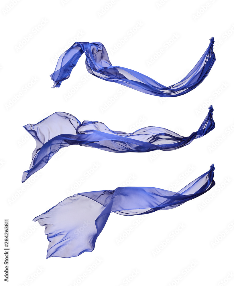 Flying fabric isolated on white background with clipping path. Stock ...