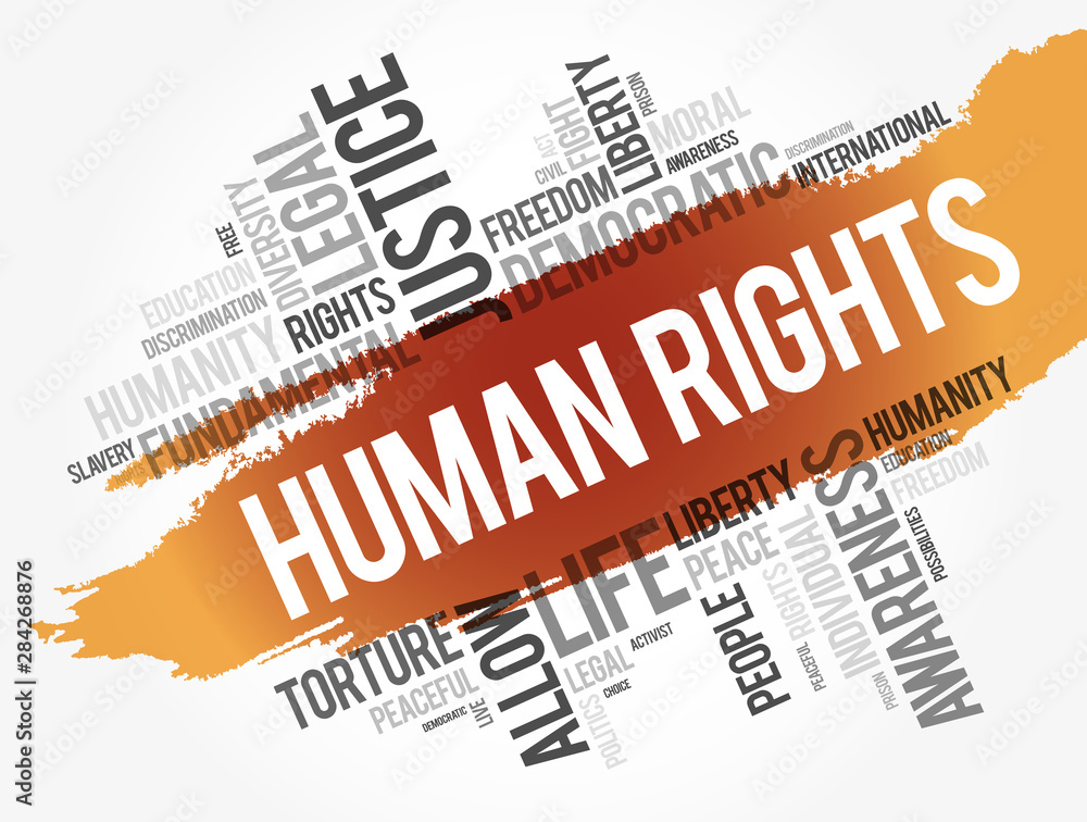 Human rights word cloud collage, social concept background Stock Vector ...