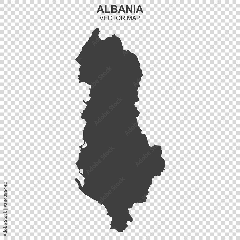 vector map of Albania on transparent background Stock Vector | Adobe Stock