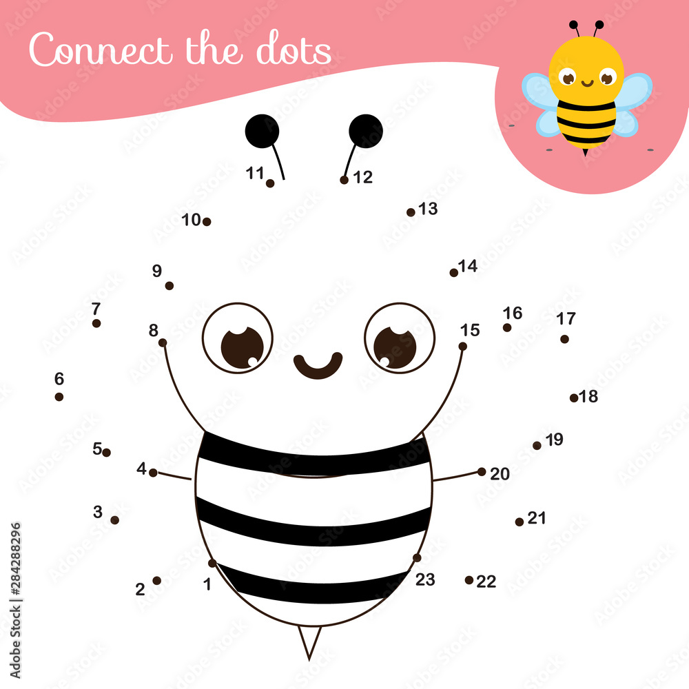 Connect the dots. Dot to dot by numbers activity for kids and toddlers ...