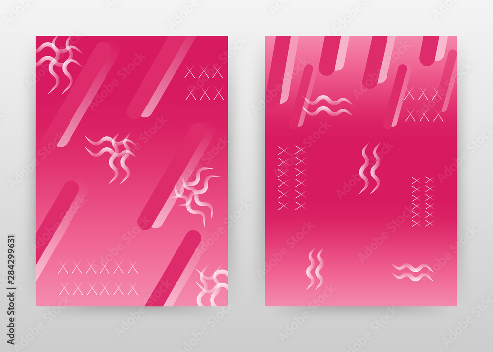 Geometric red design for annual report, brochure, flyer, poster. Red ...