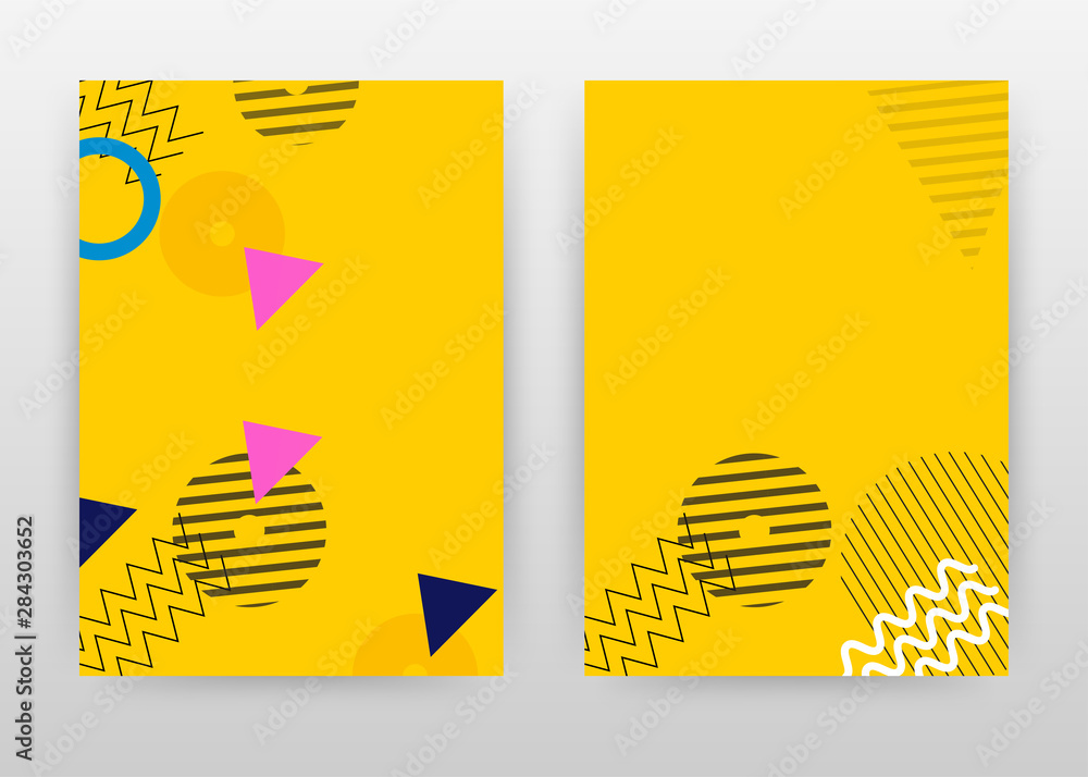 Yellow design for annual report, brochure, flyer, poster. Abstract ...