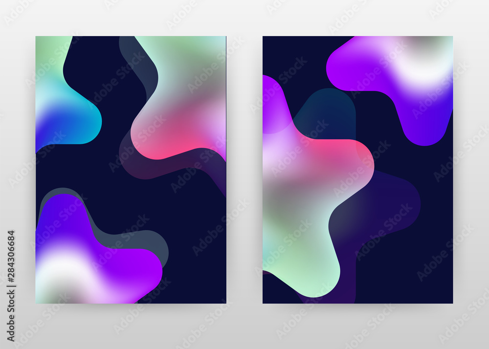 Colorful green pueple stars design of annual report, brochure, flyer ...