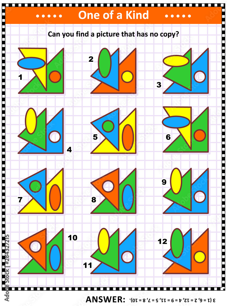 IQ training educational math puzzle for kids and adults with basic ...