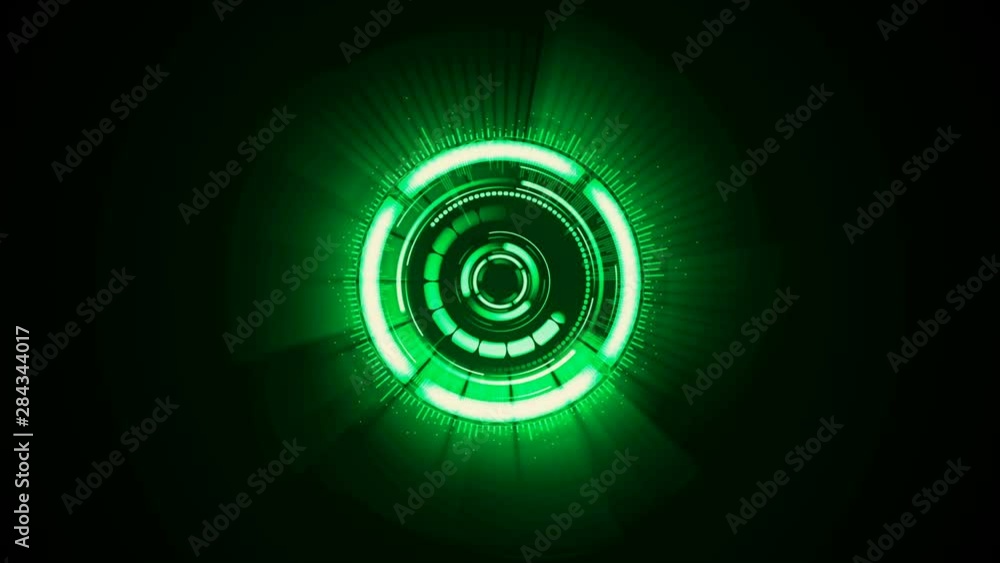 Abstract futuristic motion graphics circular clockwork mechanism ...
