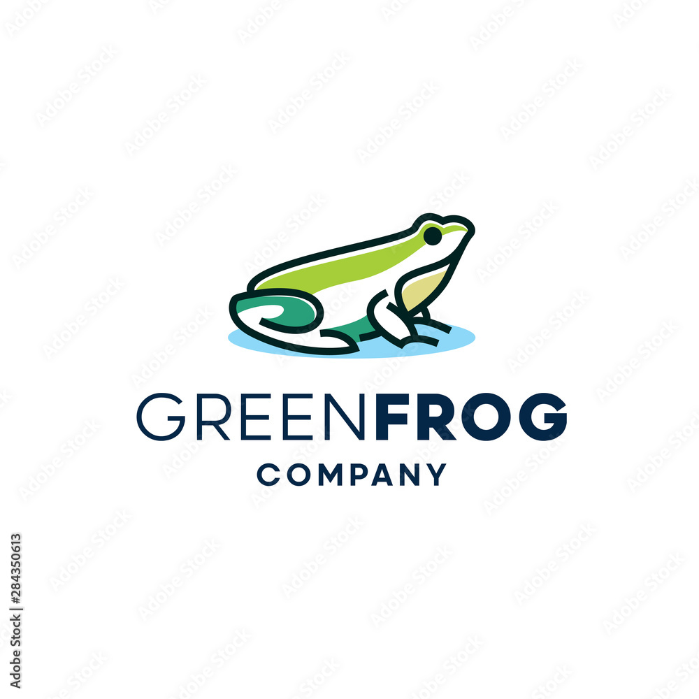 Frog Logo Design Template Inspiration - Vector Stock Vector | Adobe Stock
