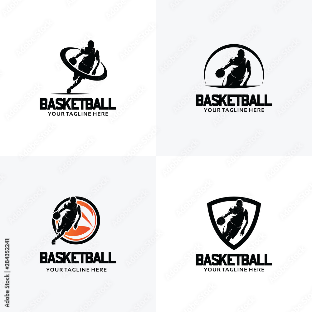 Set of Basketball Logo Design Templates Stock Vector | Adobe Stock