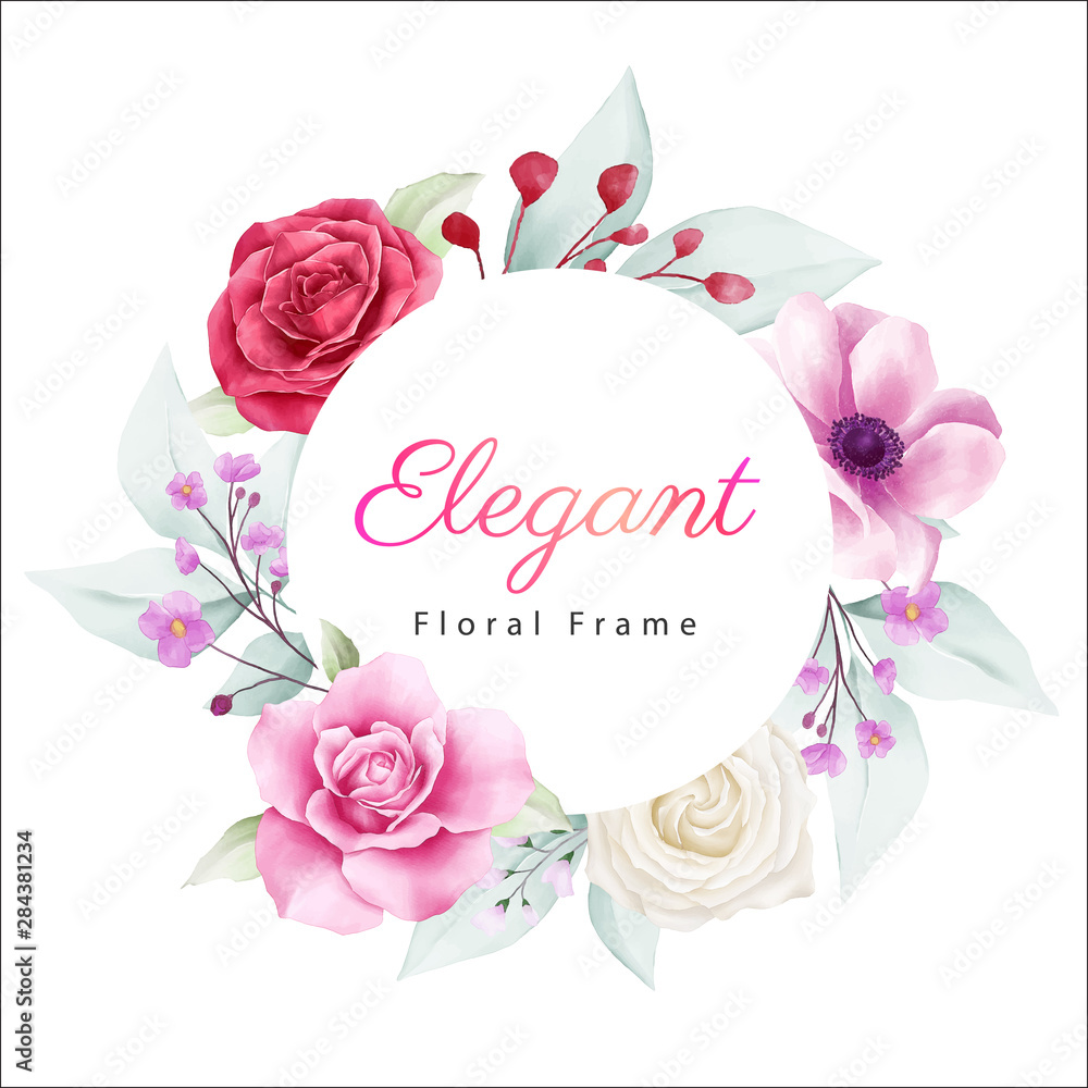 Round Flower Frame