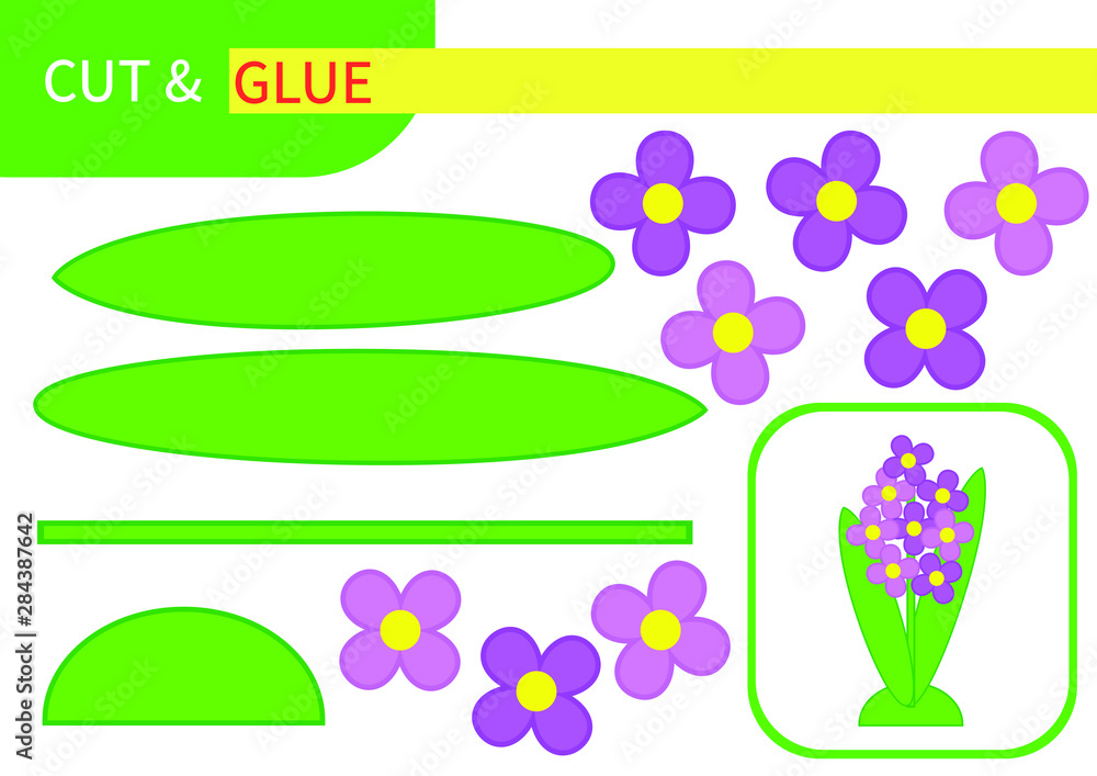 Mini-game "cut And glue" for learning, education and entertainment of ...