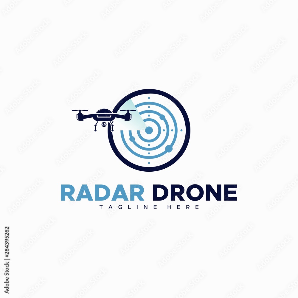radar drone logo design unique Stock Vector | Adobe Stock