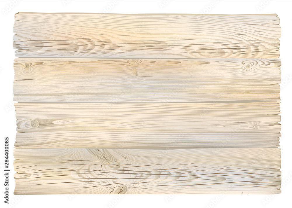 Wooden sign. Realistic highly detailed vector light white wooden ...