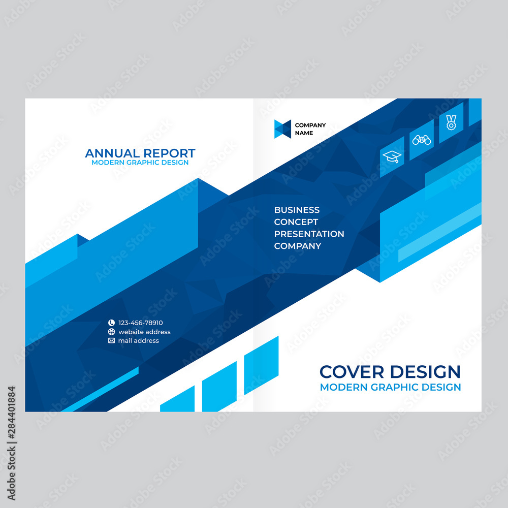 Cover design for product presentation, creative layout of booklet cover ...