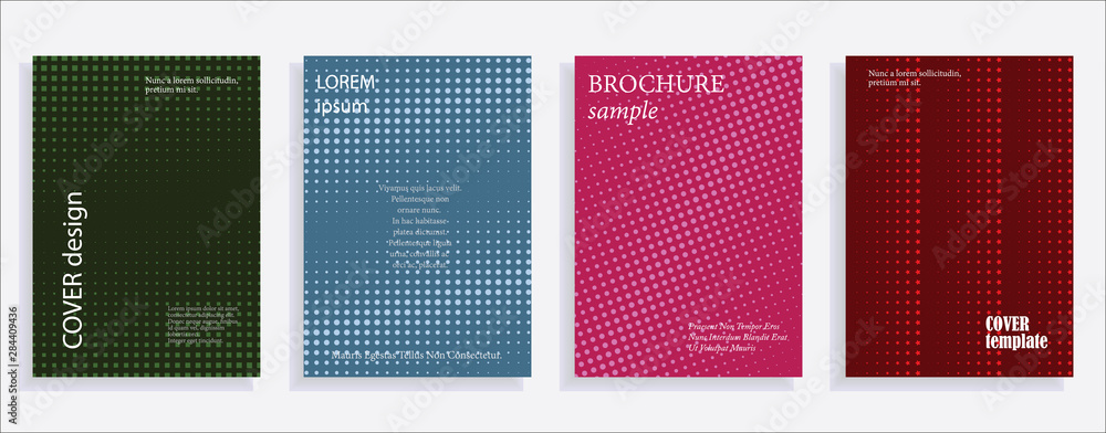 Minimalistic cover design templates. Layout set for covers of books ...
