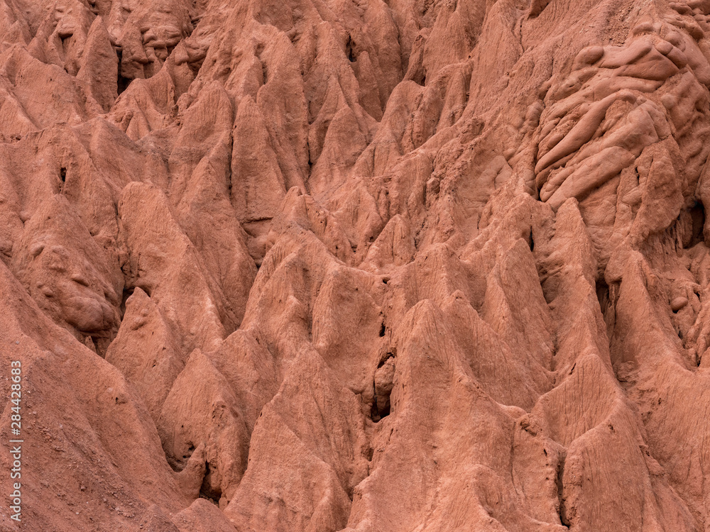 Iconic landmark, the rock formation Cerro De Los Siete Colores near the ...