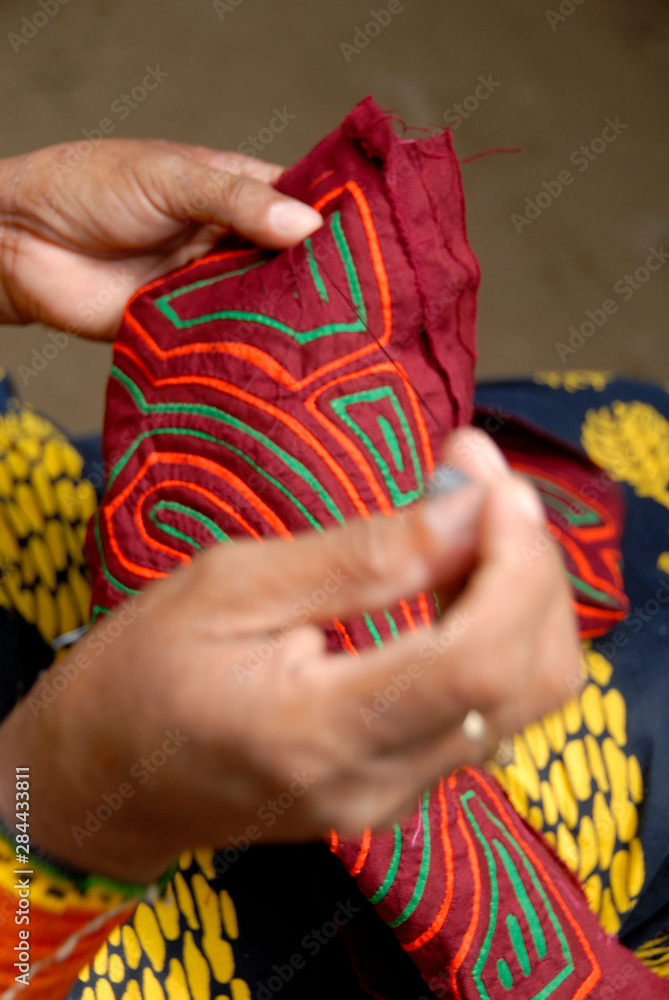Central America, Panama, San Blas Islands (aka Kuna Yala). Colorful ...