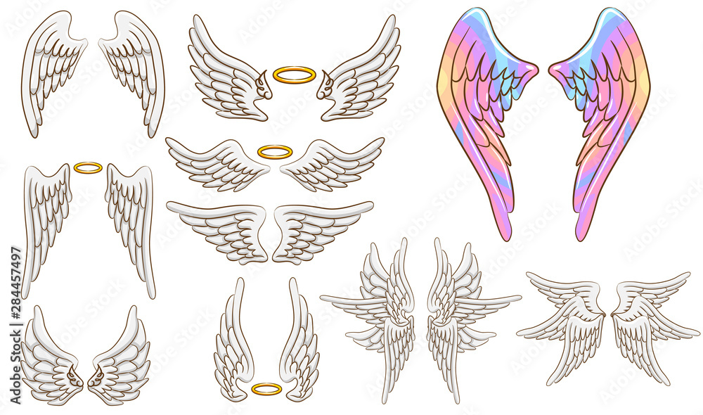 angel wing vector set graphic clipart design เวกเตอร์สต็อก | Adobe Stock