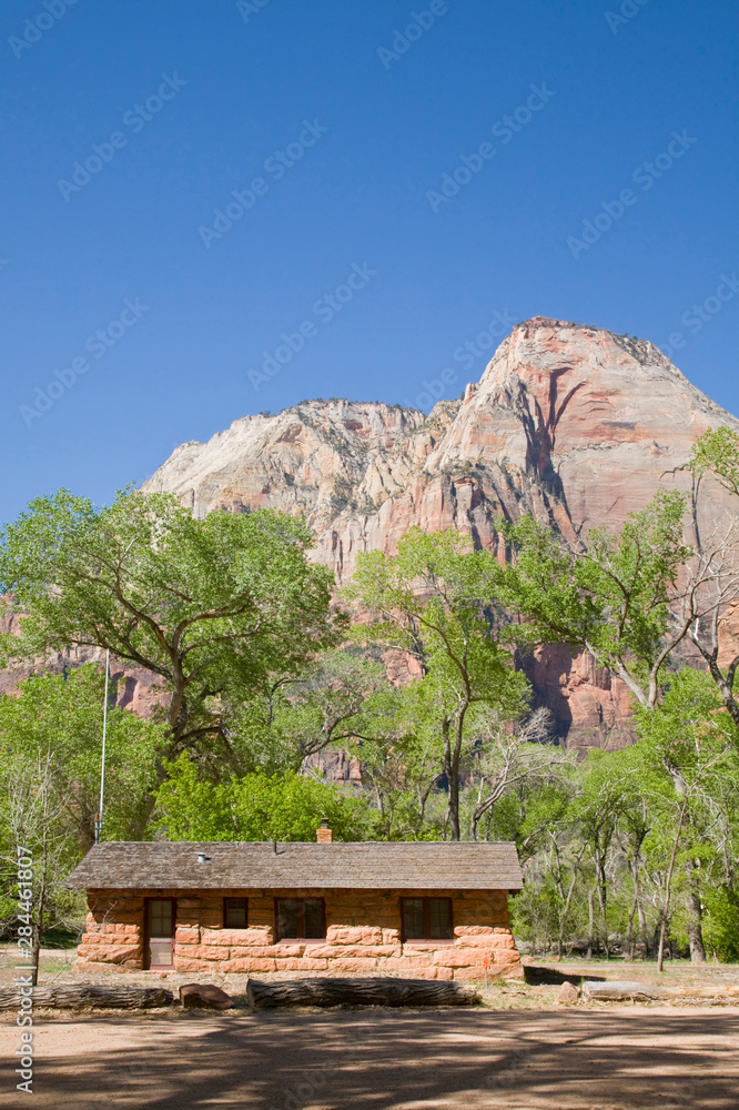 Utah, Zion National Park, Original Visitor Center, Built in 1913 ...