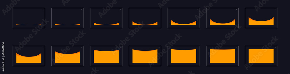 Animation transitions effect. Sprite Sheet of transitions. Ready frame ...