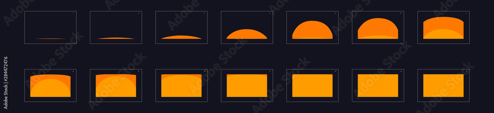 Animation transitions effect. Sprite Sheet of transitions. Ready frame ...