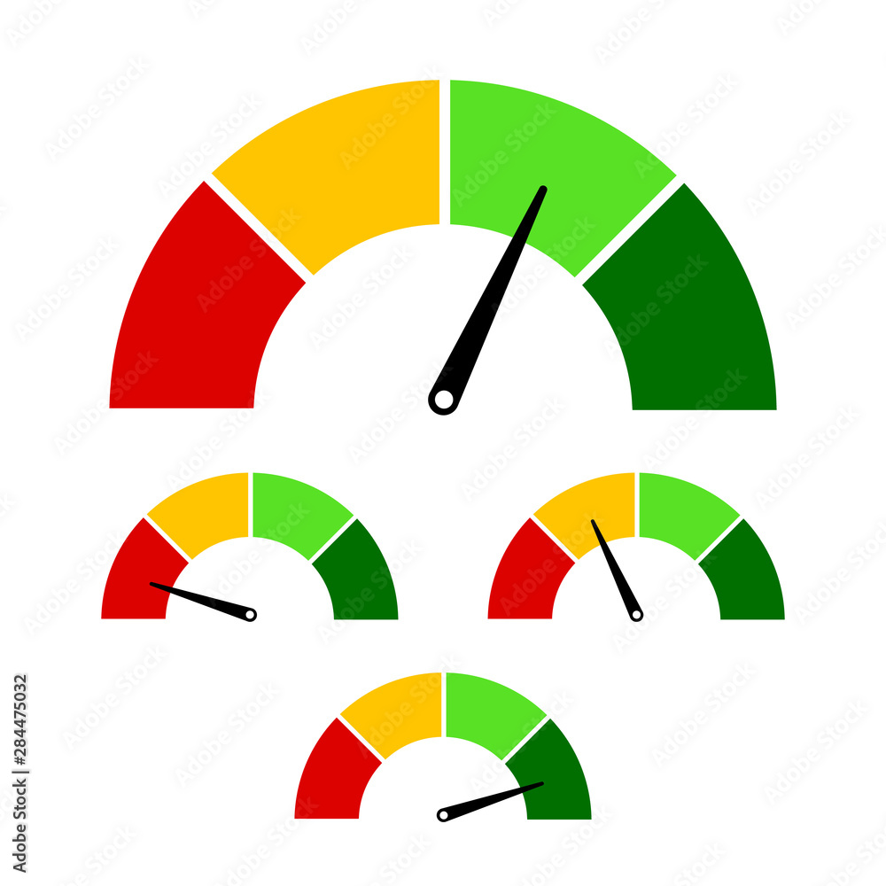 Vetor do Stock: Meter sign. Speedometer icon for infographics design ...