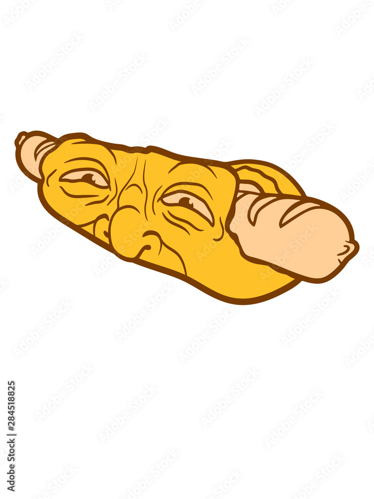 gesicht lustig comic cartoon hot dog bratwurst brötchen würstchen wurst ...