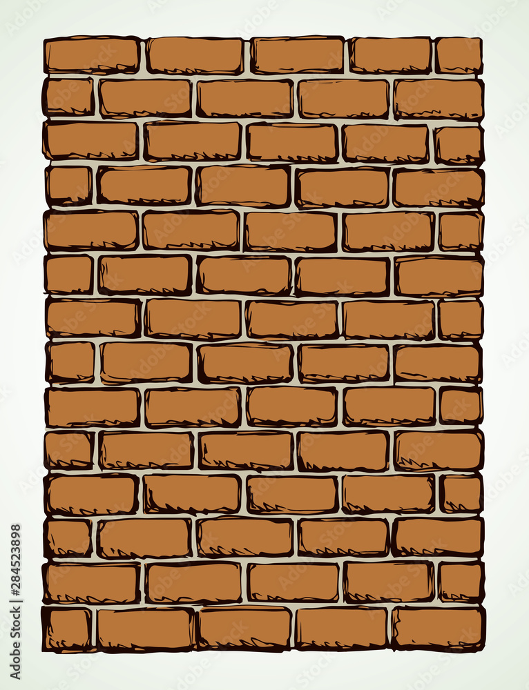 Brick. Vector drawing Stock Vector | Adobe Stock