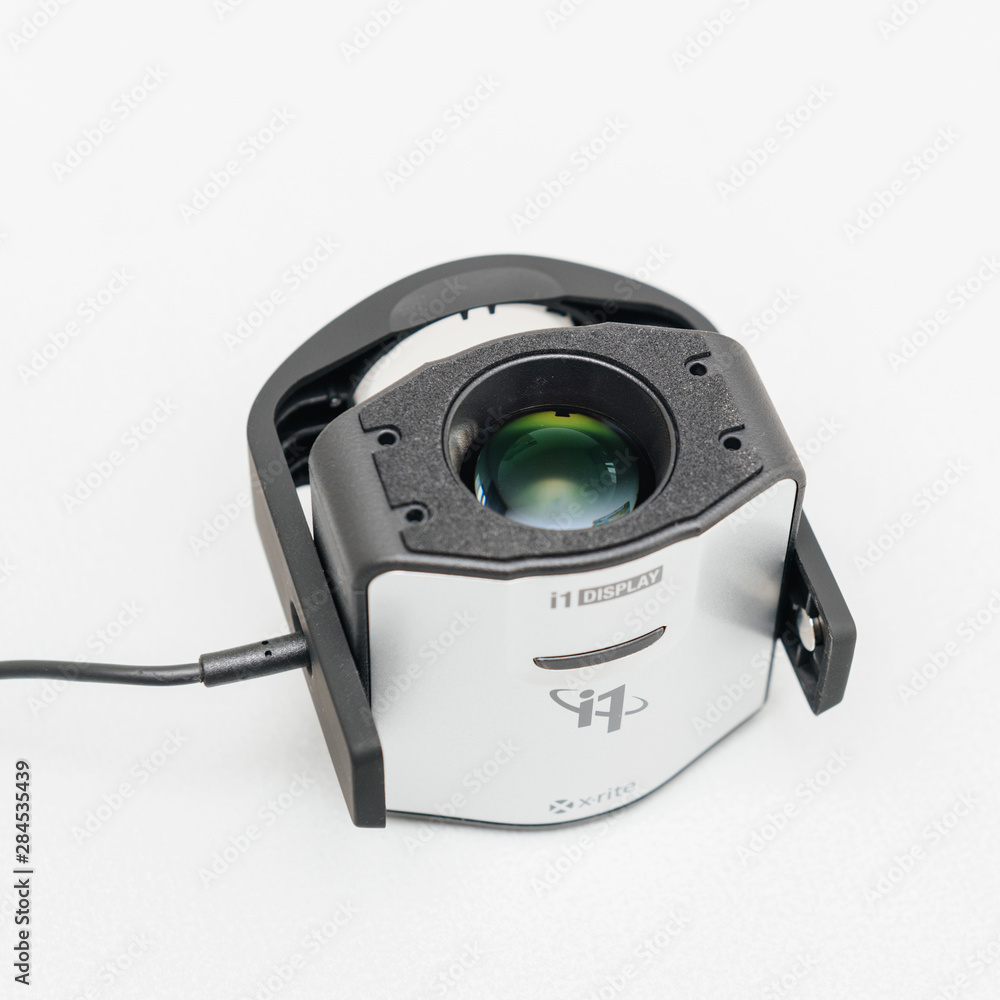 PARIS, FRANCE - JUL 12, 2017: X-Rite i1Display Pro professional ...