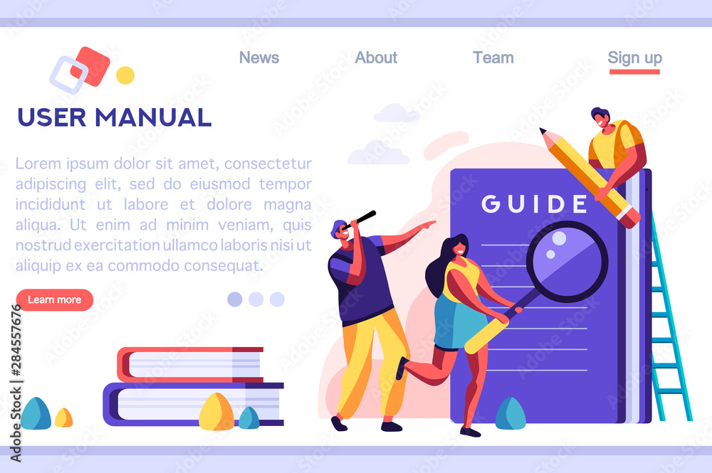 Instructions Manual Concept. Textbook, Document Construction. User ...