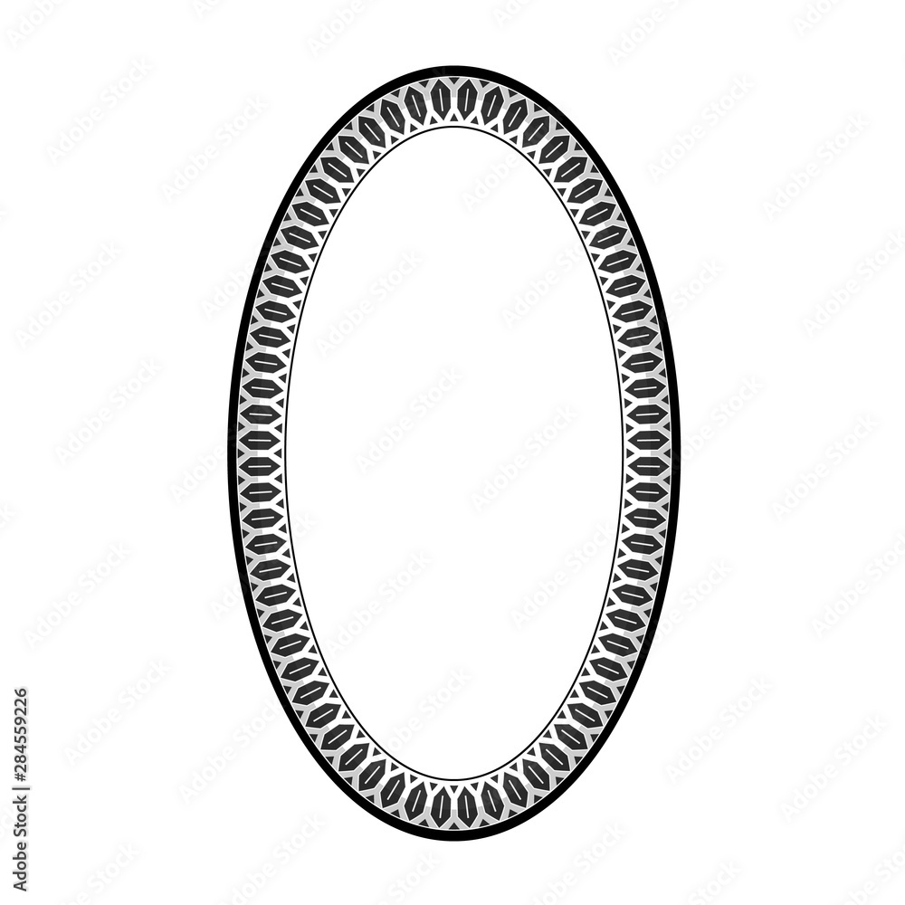 Frame oval with square in oval. Fashion graphic background. Modern ...