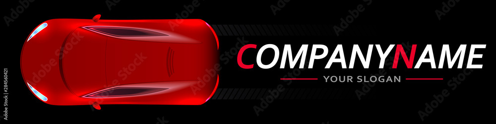 Car Logo. High Speed Sport Car - Futuristic Concept. Smart car. Vector ...